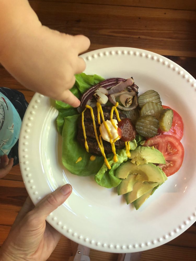 clean eating meal ideas; bunless burger for dinner - SevenLayerCharlotte